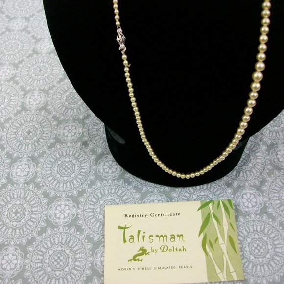 Deltah | Jewelry | Deltah Talisman 8 Simulated Pearl Necklace | Poshmark